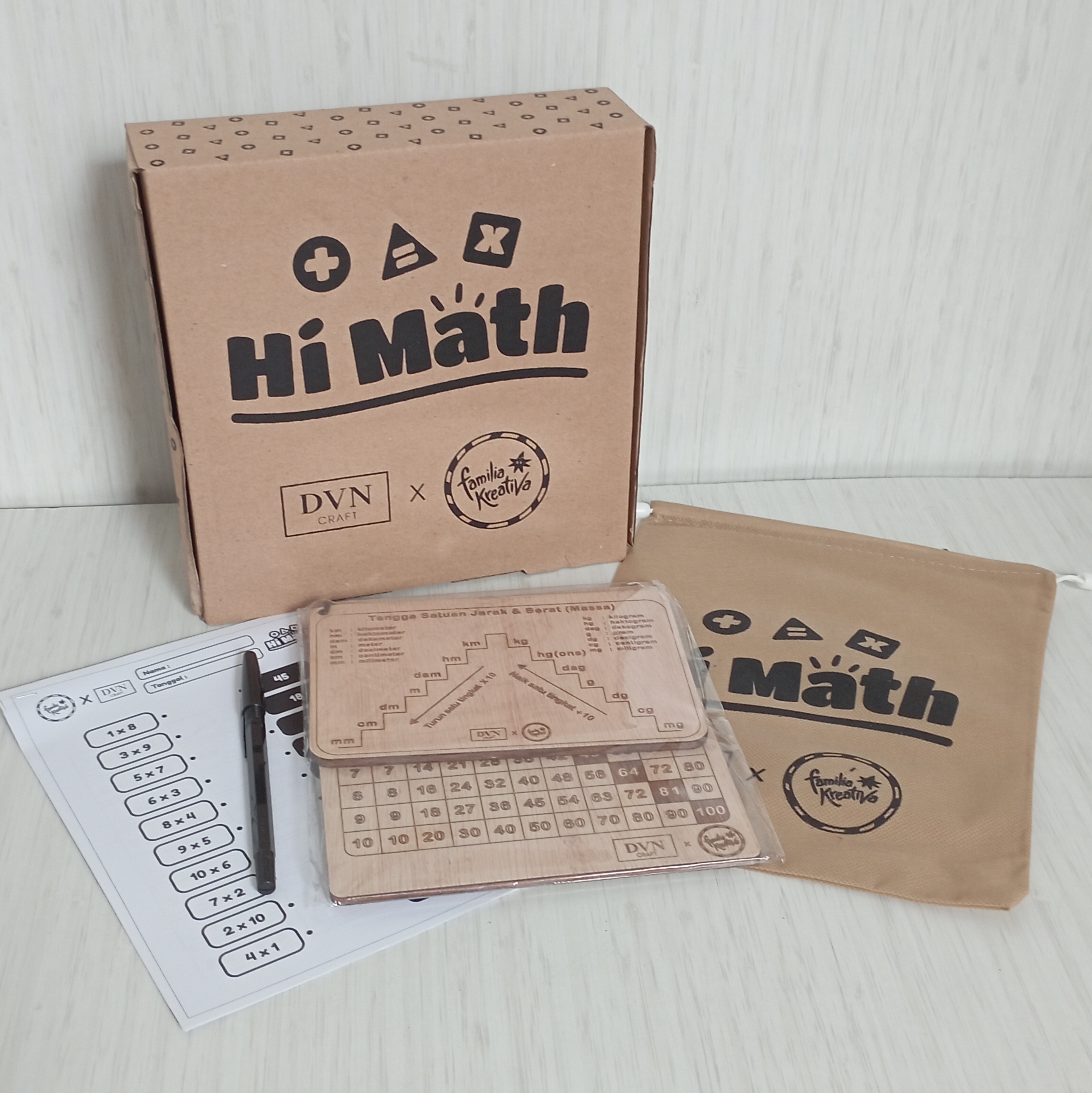Hi Math Set Papan Perkalian (FamiliaKreativa) – Zenginshop